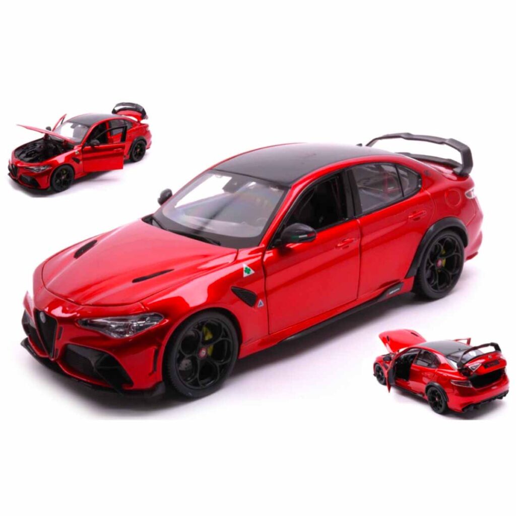 ALFA ROMEO GIULIA GTAM 2020 Red 1:18 - BURAGO cod.BU11049 - Maggiolinomodel.com